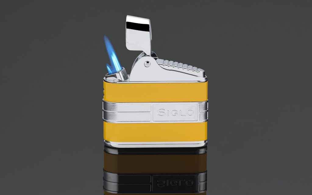 Siglo Retro Table Lighter Yellow